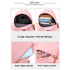 ZFOFLIK Bunny Backpack for Gilrs,Mini Purse Backpack Cute Kawaii Backpack Small Bunny Purse backpack with Plush Pendant(Pink)