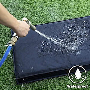 Tail Stories Outdoor All Weather Dog Bed, Waterproof Dog Bed for Extra Large Dogs, Orthopedic Egg Foam Pet Bed with Washable and Removable Oxford Cooling Cover