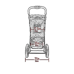 Pet Gear No-Zip AT3 Pet Stroller for Cats/Dogs, Zipperless Entry, Easy One-Hand Fold, Jogging Tires, Removable Liner, Cup Holder + Storage Basket, 1 Model, 2 Colors