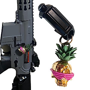 Airsoft Charm Mount Keychain Rifle Rail Accessory Decorative Fully Metal Gold