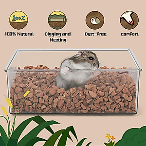 Rubor Hamster Bedding Natural Cork Granule Pet Litter for Hamster Chinchillas Gerbil Mice Degu Small Animals-No-Dust