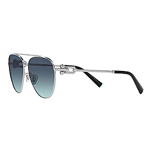 Tiffany TF3092-60019S Sunglasses Silver w/Azure Gradient Blue 59mm