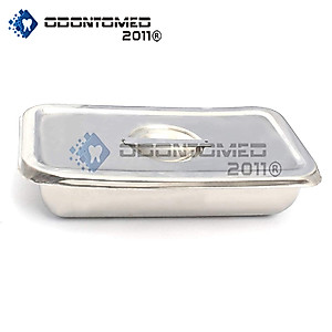 OdontoMed2011 Medium Instrument Tray + Lid Tattoo/Piercing 8"x4"x2" Dental Instruments Kitchen Goods Organizer DN-2227