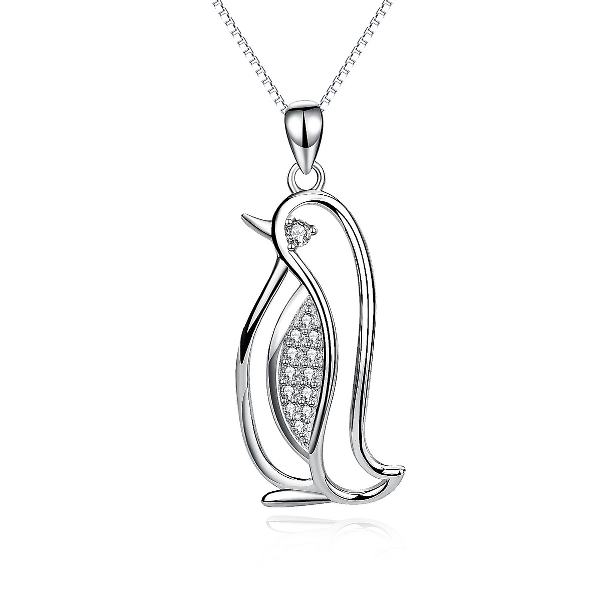 YFN Penguin Gifts Sterling Silver Penguin Necklace Penguin Pendant Jewelry for Women Gifts