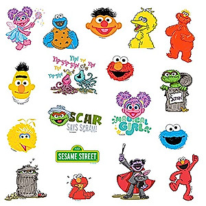 Sesame Street Sticker Pack Die Cut Vinyl Large Deluxe Stickers Variety Pack - Laptop, Water Bottle, Scrapbooking, Tablet, Skateboard, Indoor/Outdoor - Set of 50
