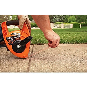 Keson G3X150BOLD Bold Chalk Line Reel with 3X1 Rewind, 12-Ounce Chalk Capacity, 150-Foot