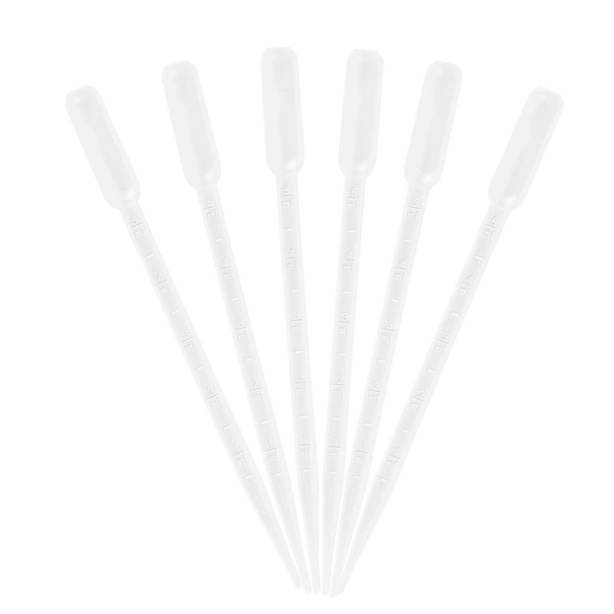Batino 100 PCS 5ML Disposable Plastic Transfer Liquid Dropper Plastic Essential Oils Graduated Transfer Pipettes