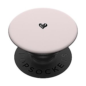 Pink Hand Drawn Heart Love Minimalist PopSockets Swappable PopGrip