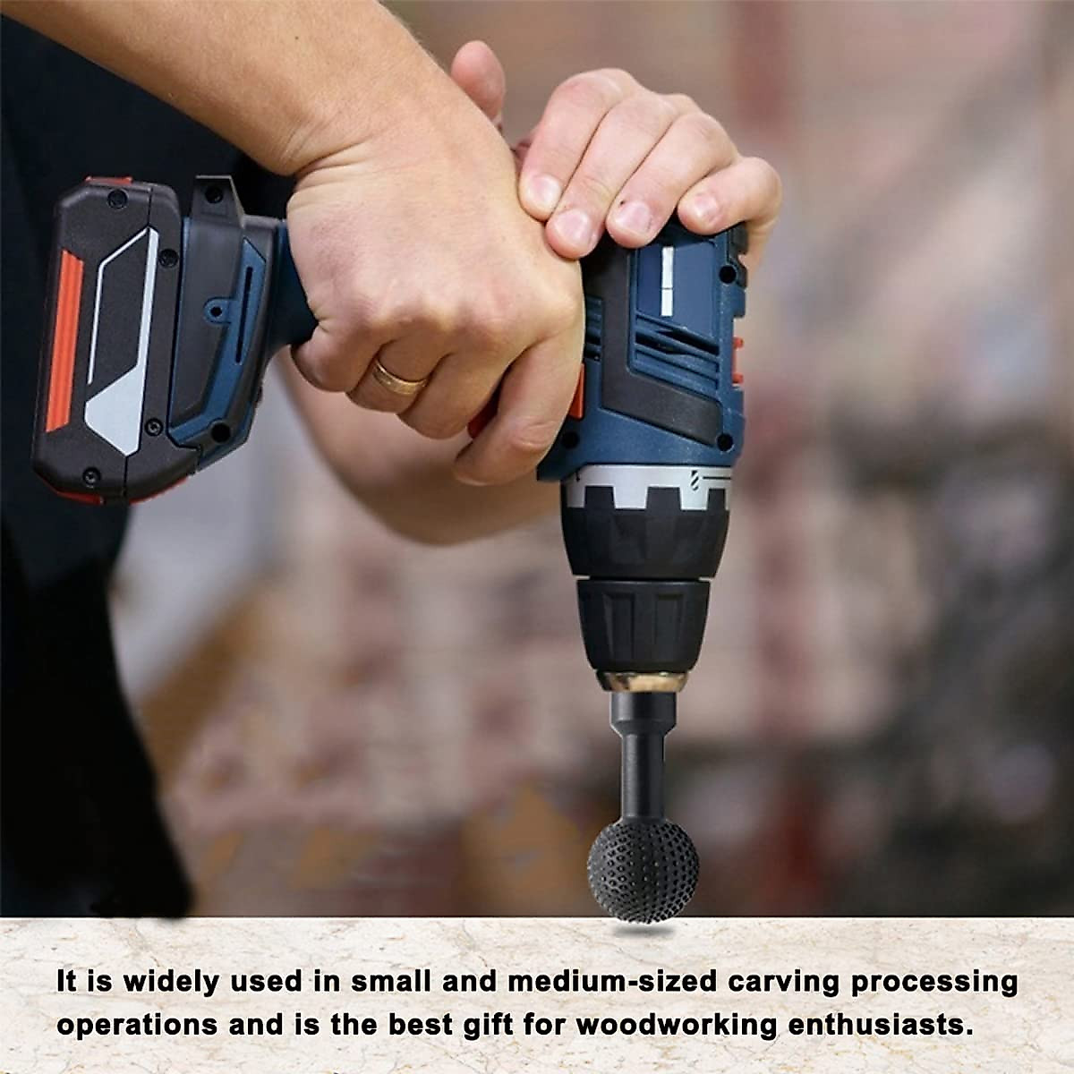 2 Pcs Sphere Rotary Burr with 5/8-11 Threads for 4 1/2 and 5 Inch Angle Grinder, Wood Carving Burrs for Carving Grinding Polishing Engraving