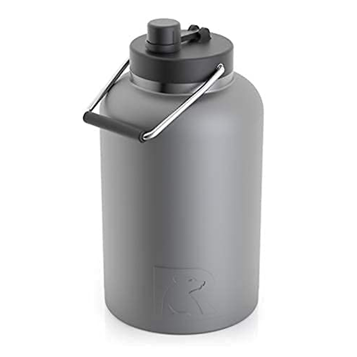 RTIC Jug with Handle, One Gallon, Graphite Matte, Large Double Vacuum Insulated Water Bottle, Stainless Steel Thermos for Hot & Cold Drinks, Sweat Proof, Great for Travel, Hiking & Camping