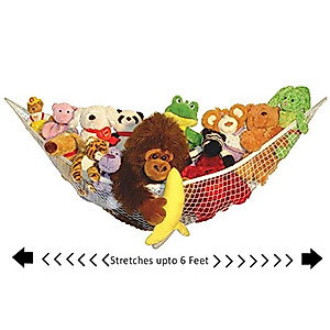 Baby Buddy Bundle- One Up & Away Hammock & Closet Organizers 5ct, Kids Stuffed Animal Hammock, Baby Clothes Closet Dividers – Nursery Clothing Organization for Babies and Kids, Toy Storage, White