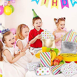 Whaline Tissue Paper Bulk Dots Stripe Wrapping Paper Rainbow Art Paper for Birthday DIY Party Crafts Weddings (60 Sheets, 3 Styles)