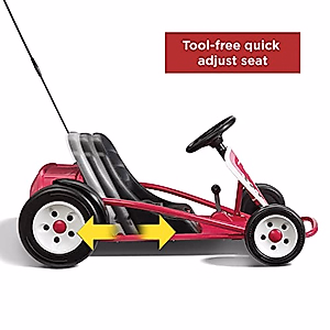 Radio Flyer Ultimate Go-Kart, 24 Volt Outdoor Ride On Toy, Pink Go Kart for Kids Ages 3-8, Large