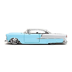 Big Time Muscle 1:24 1955 Chevrolet Bel-Air Die-Cast Car, Toys for Kids and Adults(Light Blue)