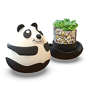 Panda Tumbler Candle Fidget Scented Candles Roly-Poly Candlestick Odor Eliminating Highly Fragranced Candle 4.8 OZ Aromatherapy Candles Gift for Women (Vanilla)