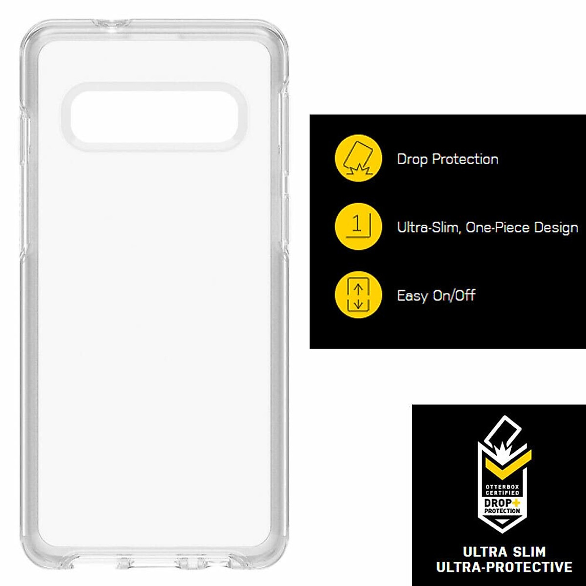 OtterBox Symmetry Clear Series Case for Galaxy S10 - Retail Packaging - Stardust