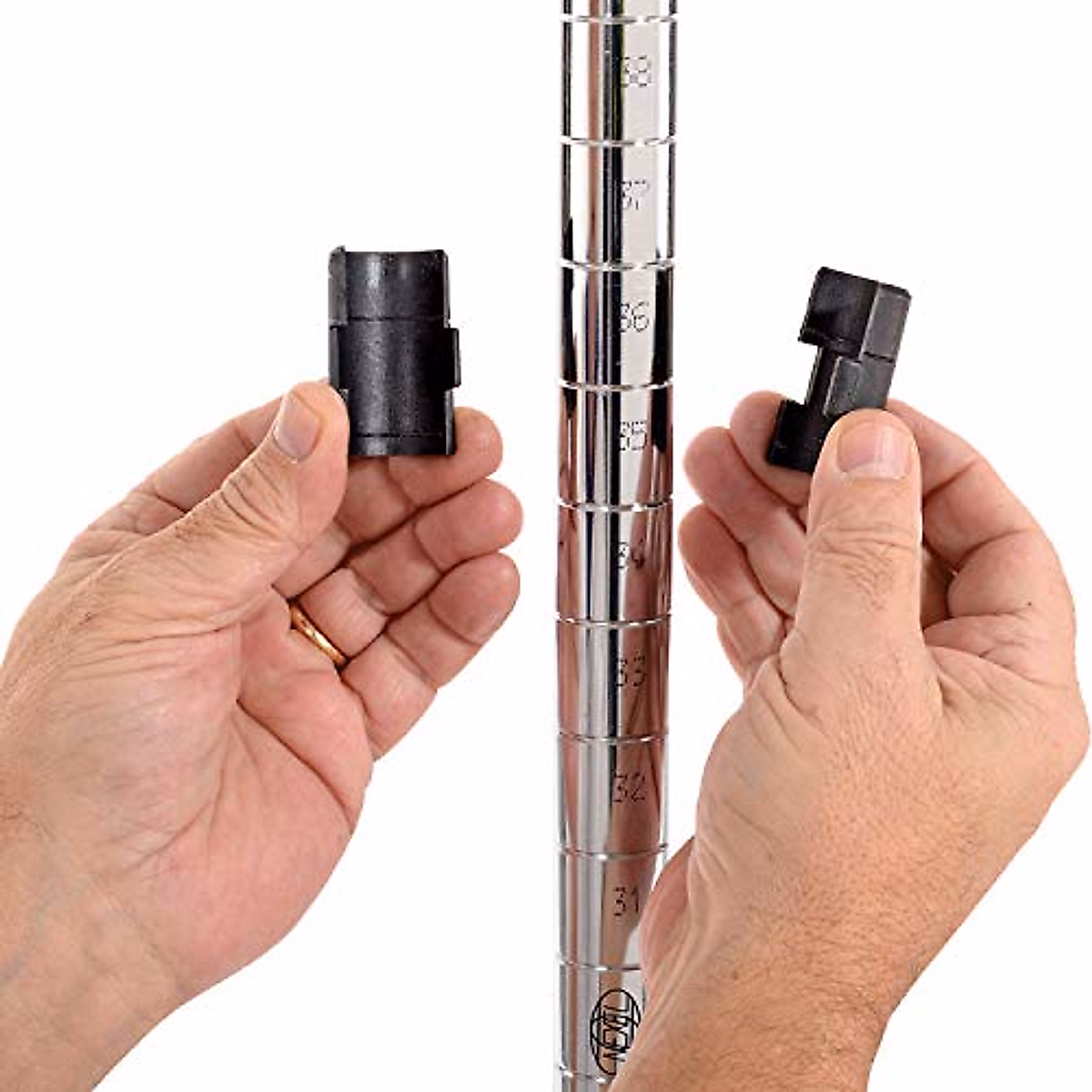 Nexel 12" x 36" x 86", 4 Tier Adjustable Wire Shelving Unit, NSF Listed Commercial Storage Rack, Chrome Finish, leveling feet