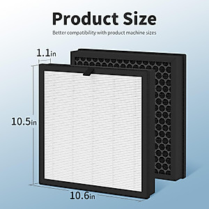 G3 A3 HEPA Filter Compatible with AMEIFU G3 (Sferf-30)（FXAP2W） Air Purifier, VEWIOR A3 Air Purifier & Tailulu HQZZ-260 Air Purifier, 3-in-1 True HEPA Air Cleaner Filter, 4 Pack