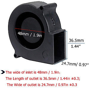GDSTIME 75mm Fan, 75mm x 30mm Blower Fan, 24V Dc Brushless Cooling Fan 7530S