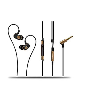 SoundMAGIC PL30+C Active Sport in-Ear Headphones with Microphone and Volume Control (Black/Gold)