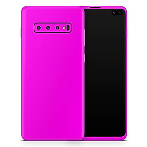 DesignSkinz Solid Hot Pink V2 Protective Vinyl Decal Wrap Skin Cover Compatible with The Samsung Galaxy S20 (Screen Trim & Back Glass Skin)