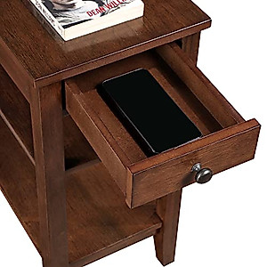 Convenience Concepts American Heritage 3-Tier End Table with Drawer, Espresso