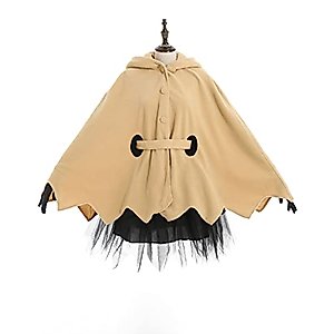 miccostumes Women's Yellow Ghost Cosplay Cloak with Skirt Belt Gloves (S)