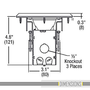 RACO 6239BK Floor Kit with Recessed Duplex 15A TR Device and Adjustable Steel Box, 1-Gang, Black