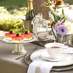 Foraineam 100 Pack 3.5 oz Clear Plastic Dessert Cups with Spoons, Valentine's Day Mini Appetizer Serving Plates Disposable Bowls for Desserts, Appetizers, Puddings, Mousse, Fruit Parfait and More