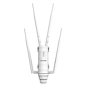 WAVLINK AC1200 Outdoor WiFi Extender with Passive POE Wireless High Power Outdoor Weatherproof Wi-Fi Range Repeater Access Point, Dual Band 2.4GHz 5GHz, 4x7dBi Detachable Antenna