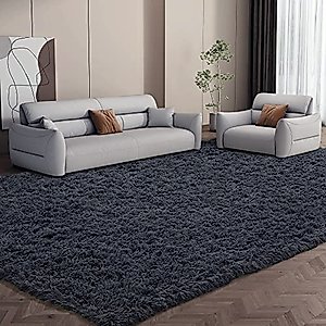 HOMBYS Soft Area Rug for Living Room 8x10 Feet, Fluffy 2.4" Plush Indoor Carpets for Kids Girls Bedroom Nursery, Ultra Large Shaggy Furry Home Decor