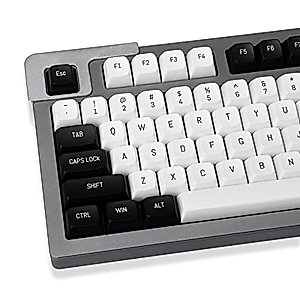 Black and White Keycaps Set 150 Keys MSA Profile Doubleshot Custom Keycaps for Cherry MX Gateron Kailh Box Switches Mechanical Gaming Keyboard