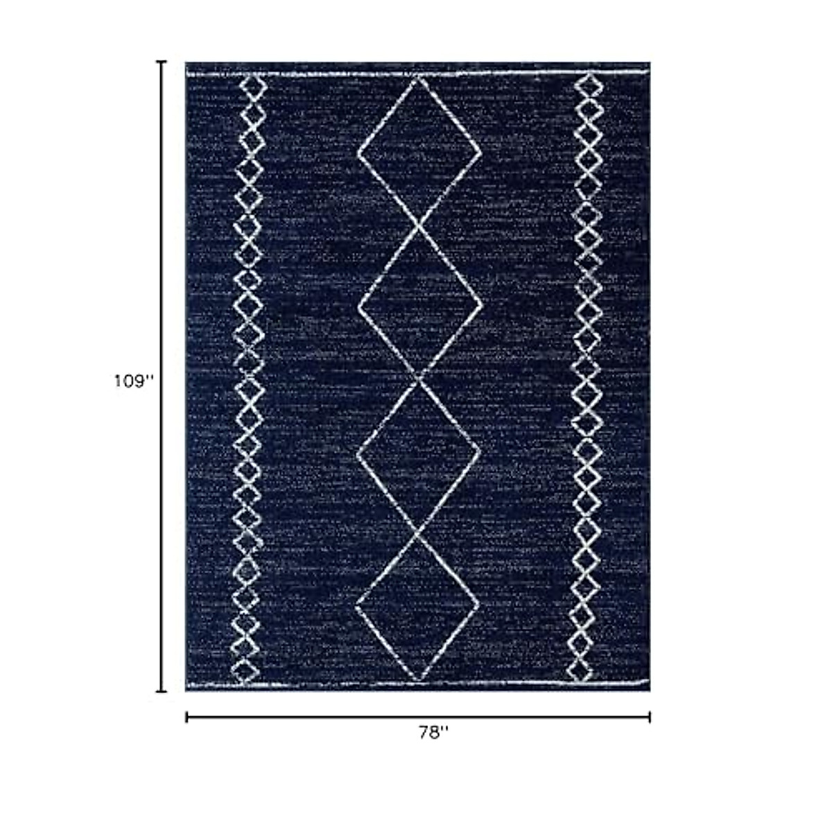 LUXE WEAVERS Daphnes Navy 6x9 Boho Moroccan Geometric Area Rug 2735