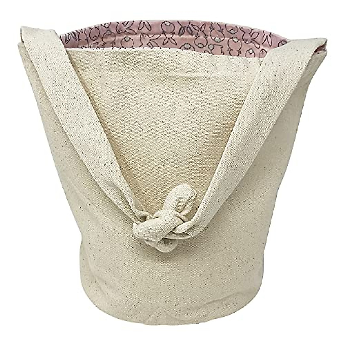 Rae Dunn Small Round Easter Canvas Tote Bag (Hoppy Easter)