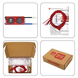 DALY 24V BMS li-ion 7S 20A with Balance Wire and Temperature Sensor for Rated 3.7V Lithium Battery Power Bank Short Circuit Protection（Standard BMS,20A）