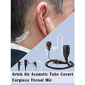Baofeng Air Acoustic Tube Earpiece Throat Mic Air Tube Earpiece Headset for Baofeng UV5R BF-888s