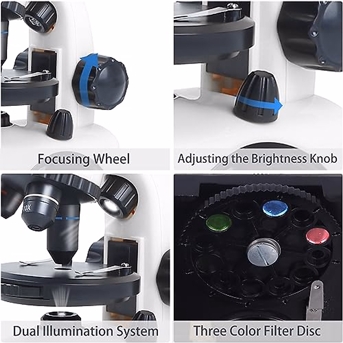 Microscope for Kids, Kids Microscope Kit, 40x-750x Microscope Kit for Kids 5-7 8-12, Educational STEM & Science Toys with Slides, Phone Adapter, Gifts Toys for Boys Girls Ages 5-6-7-8-12-13