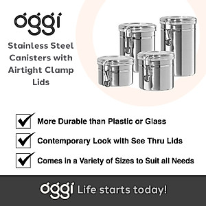 Oggi Corporation Oggi Food Storage Container Set, 4 pc, Stainless Steel