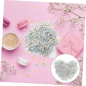 SEWACC 3pcs 1 Decorative Star and Moon Pieces Party Decorations Table Centerpieces Office Decor Anniversary Decoration Sequins Decorate Accessories Confetti Baby Balloon The Pet