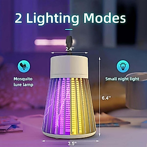 Mozz Guard Mosquito Zapper, 2024 New MozzGuard Outdoor Mosquito Lamp, USB Charing and Low Noise, Portable Cordless Zapper Outdoor, for Indoor, Home Garden, Camping, Picnic (2 Pack)