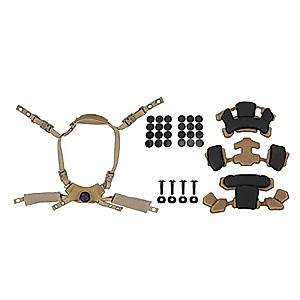 BROLEO Helmet Chinstrap Dial Hanging System, Easy to Install Exquisite Workmanship Portable Waist Helmet Padding Kit for MICH for Wendy (Mud Spongeand Suspension)
