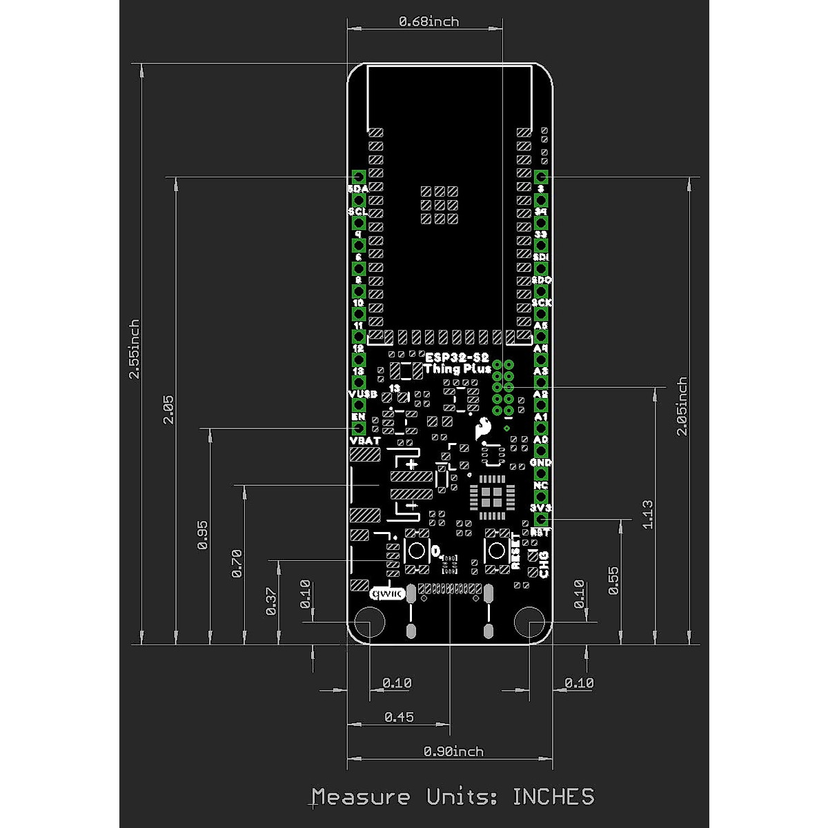 SparkFun Thing Plus - ESP32-S2 WROOM -No Bluetooth- Highly-Integrated Feather Form-Factor Development Board Equipped w/a 2.4 GHz WiFi System-on-Chip (SoC)- Transparent External Flash & RAM encryption