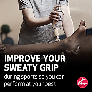 Cramer Firm Grip, Anti-Slip Grip Enhancer for Sweaty Hands & Activities Like Football, Tennis, Golf, Weightlifting, Pole Fitness & Gymnastics, Spray or Powder, 4 Ounce