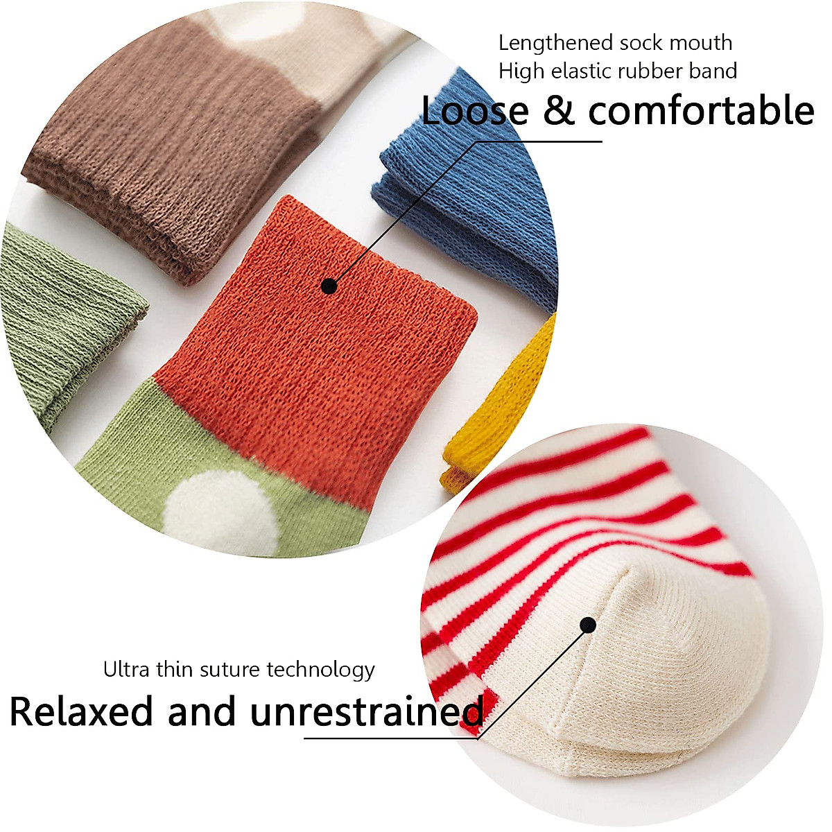 TwKueor 5 Pairs Cotton Ankle Socks for Toddlers and Little Kids, Soft Warm Cozy Socks for Unisex Infant, Gift for Boys and Girls Age 0-8 years (M)