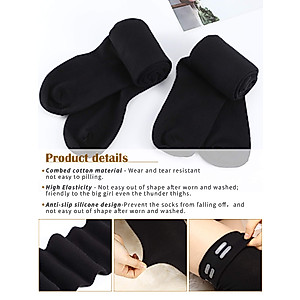 SATINIOR 1 Pair Non Slip Over Knee Socks Thigh High Socks Long Boot Stocking, 27.6 inch/ 70 cm