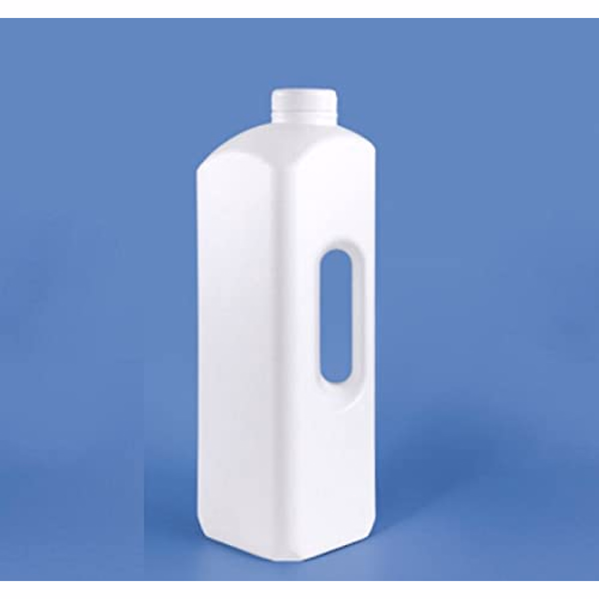 WellieSTR 4Piece (White) Empty HDPE Plastic Juice/Milk Bottles with Caps,Food Grade HDPE Storage Container Ketchup Salad Jam Oil Refillabel Bottle
