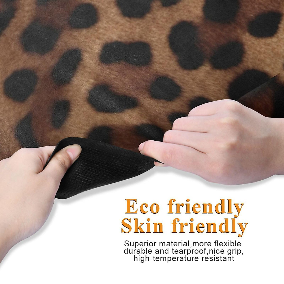 GOODOLD Leopard Print Yoga Mat, 71 x 26 Inch Non-slip Yoga Mats Folding Travel Exercise Mat Indoor Outdoor Gym Pilates with Storage Bag for Women Men