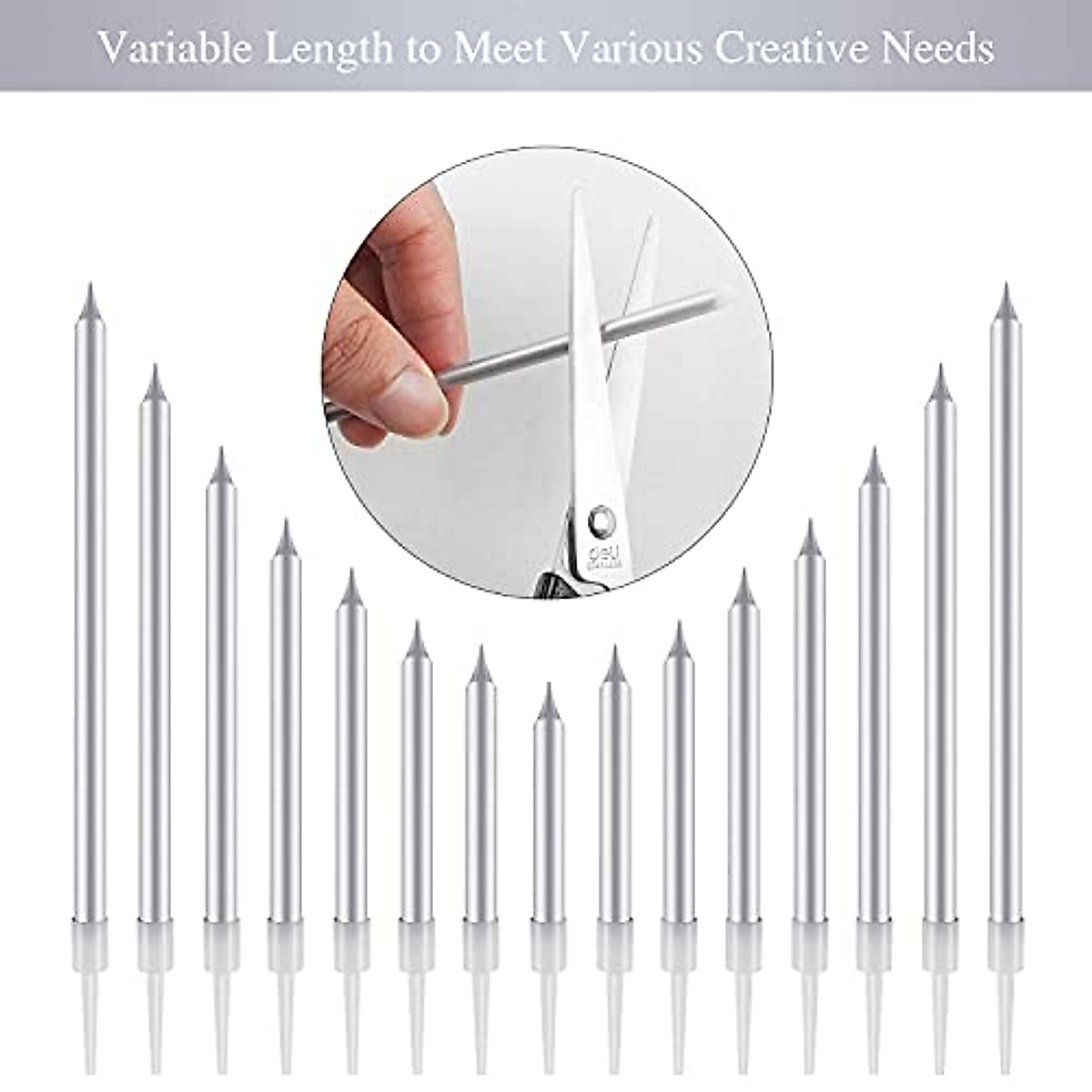 IBLESSU 48 Count Birthday Candles Long Thin Cake Candles - Numeral Birthday Candles Cupcake Candle Sticks in Holders for Birthday Wedding Party Cake Birthday Decorations Kids,Adults,Wedding (Silver)