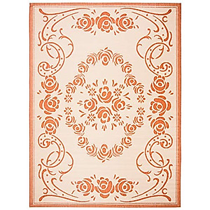 SAFAVIEH Courtyard Collection 8' x 11' Natural / Terra CY1893 Indoor/ Outdoor Waterproof Easy-Cleaning Patio Backyard Mudroom Area-Rug