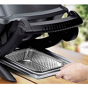 (35 Pack) Drip Pans Compatible with Weber Grills Spirit Gas Grills, Q Grills, Genesis and Genesis II LX 200 300 Series l Disposable Aluminum Foil Grease Trays l BBQ, Roasting, Baking & Cooking